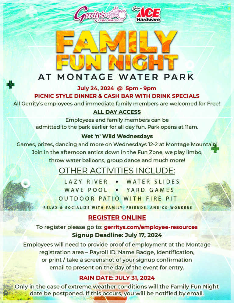 Family Fun Night | Gerrity's the Fresh Grocer