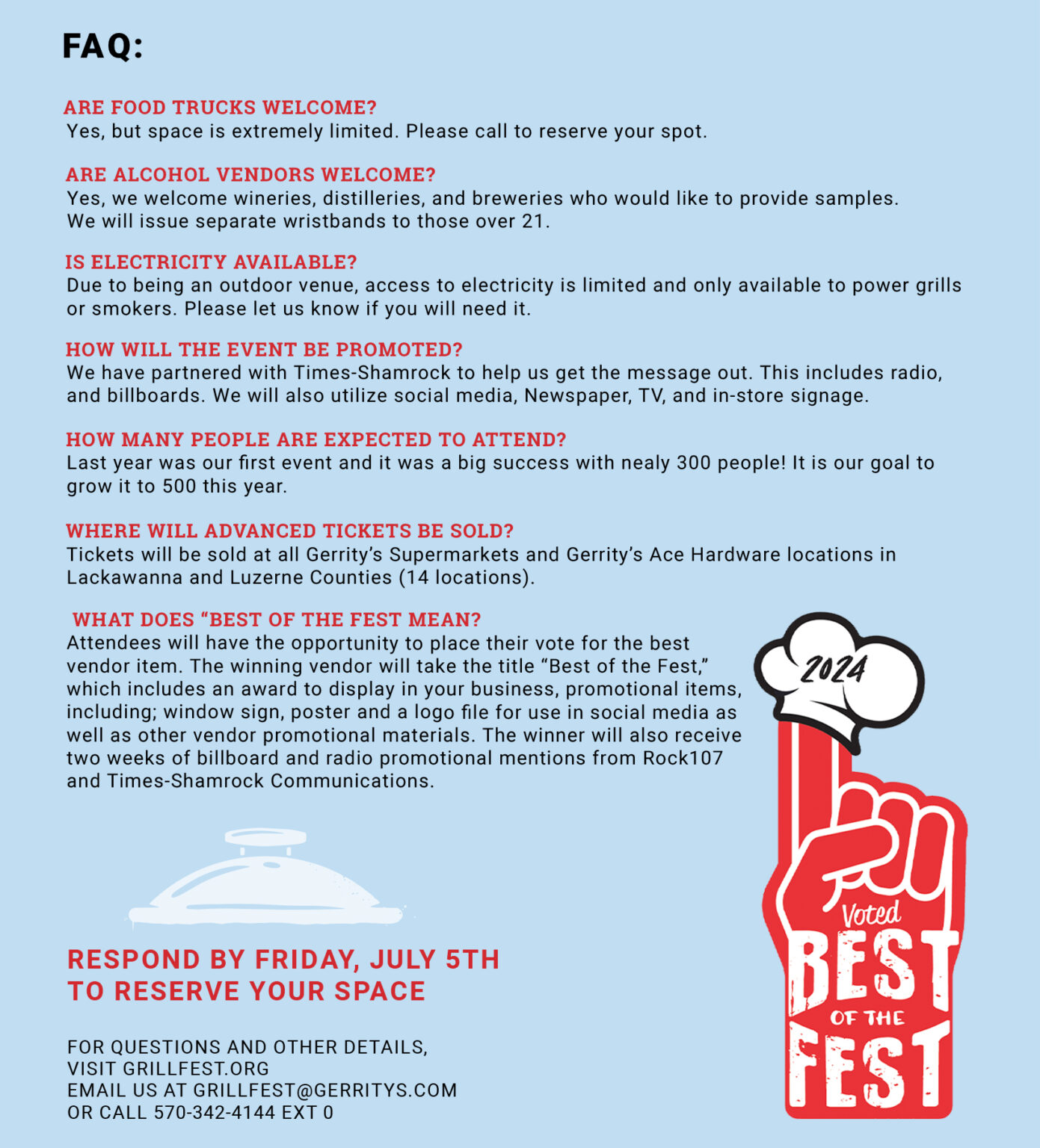 Grill Fest – Vendors | Gerrity's the Fresh Grocer